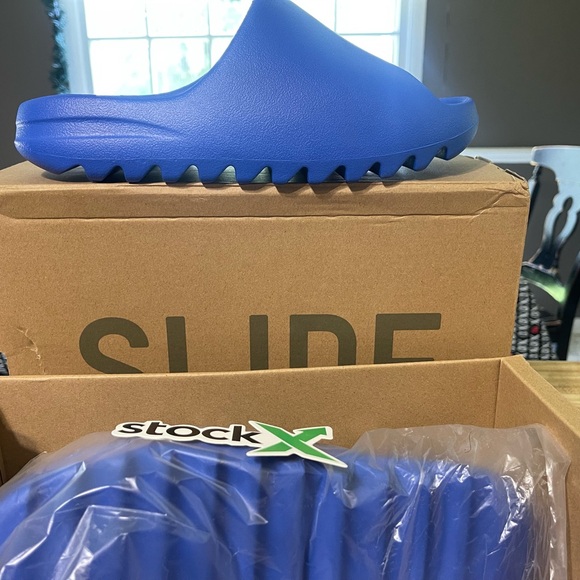 adidas | Shoes | Adidas Blue Slippers Modern Minimalist Design | Poshmark